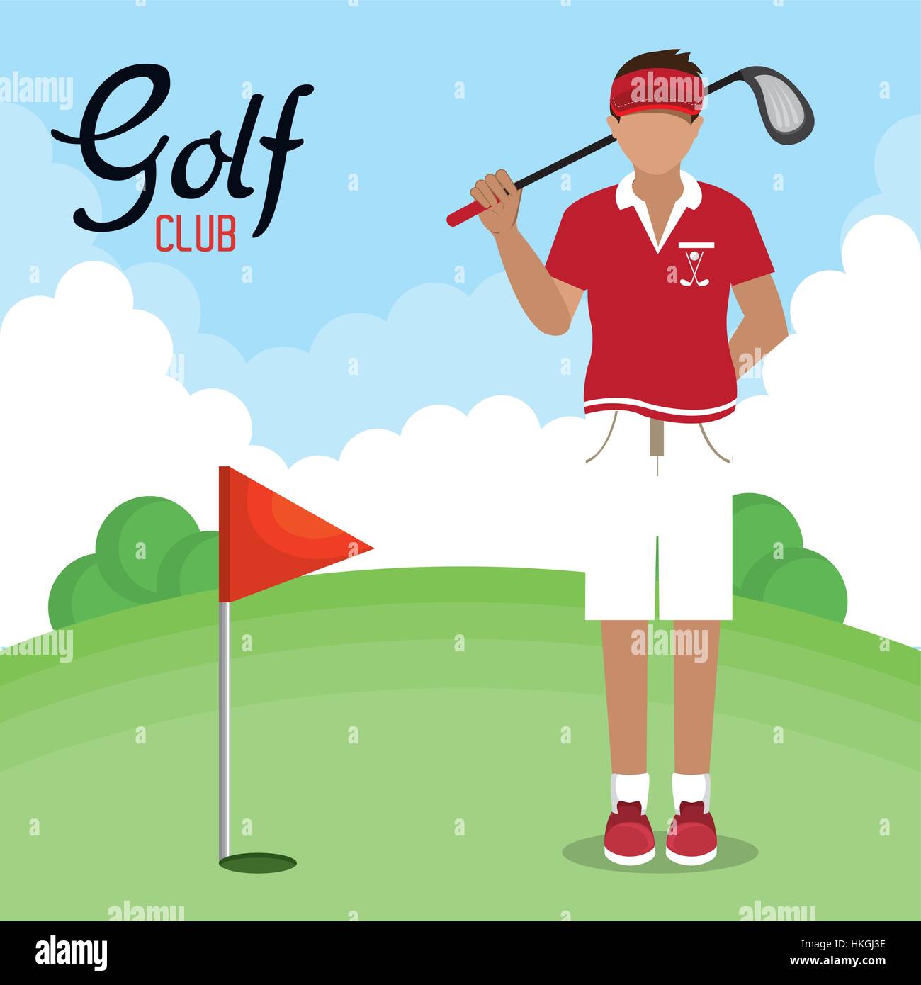 golf club golfer avatar vector illustration design Stock Vector Image ...