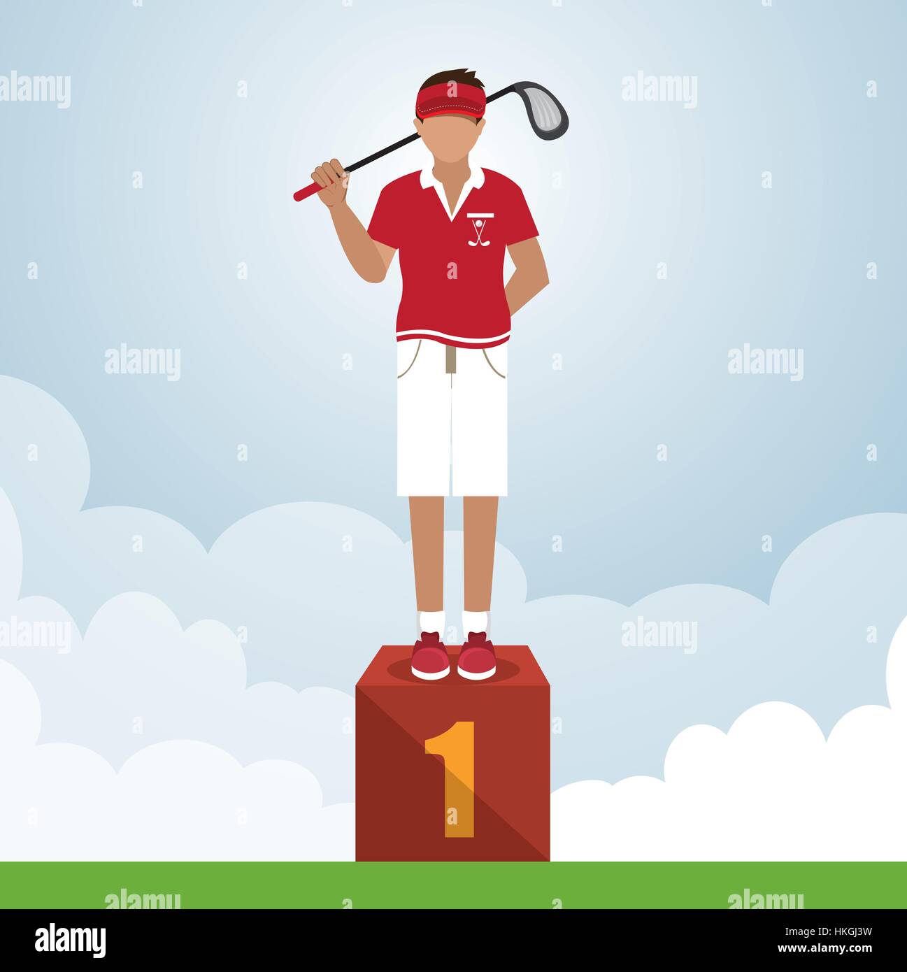 golf club golfer avatar vector illustration design Stock Vector Image ...
