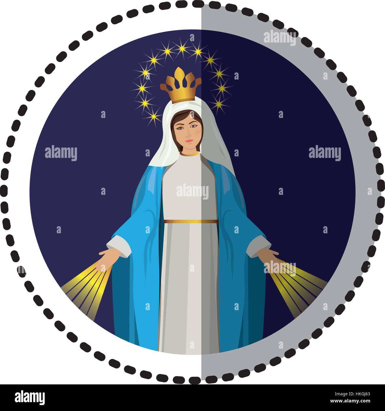 Holy virgin mary icon vector illustration graphic design Stock Vector ...