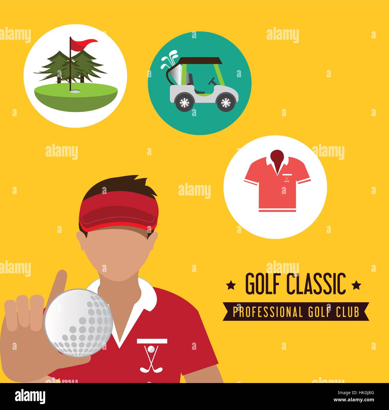 golf club golfer avatar vector illustration design Stock Vector Image ...