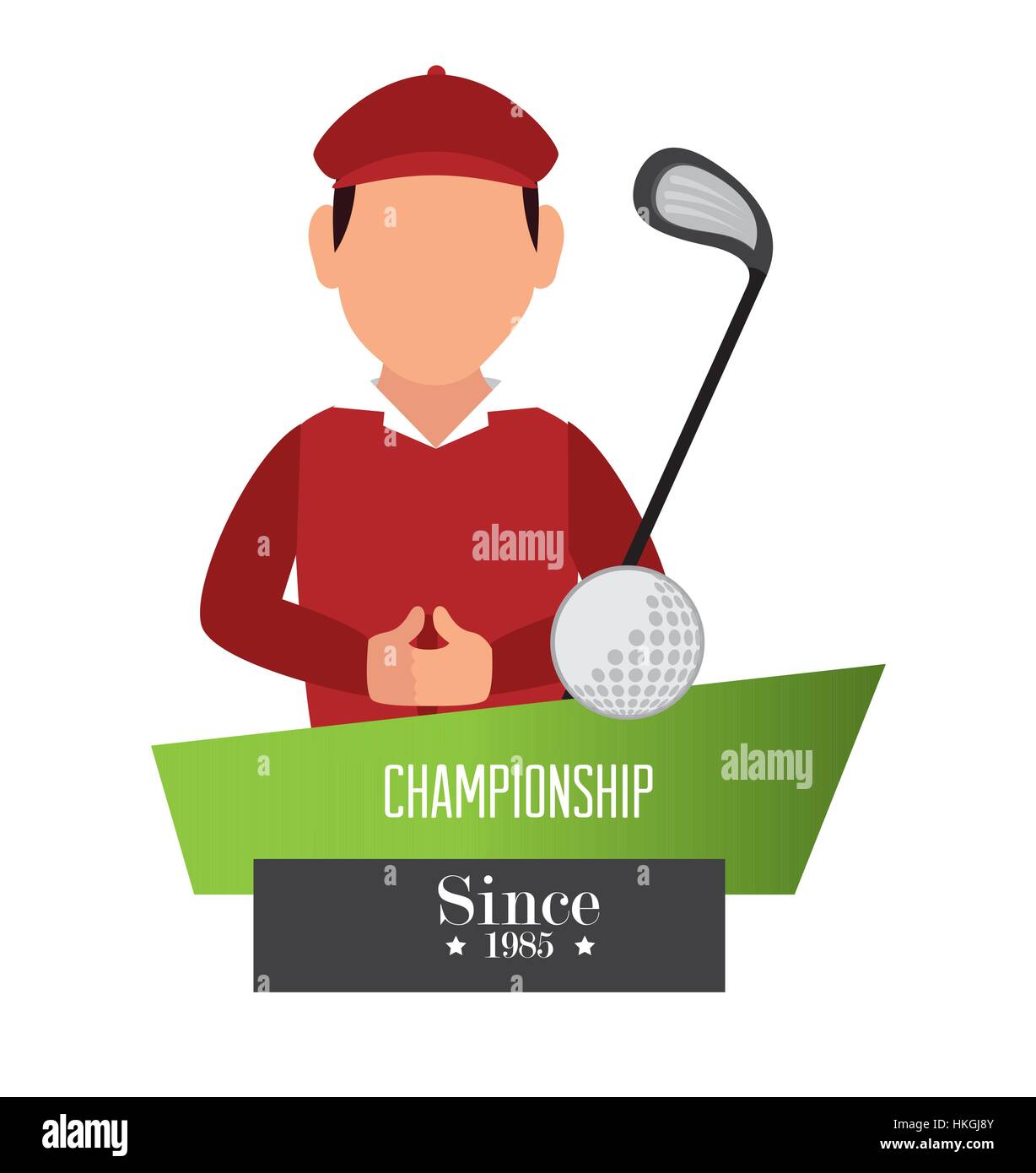 golf club golfer avatar vector illustration design Stock Vector Image ...