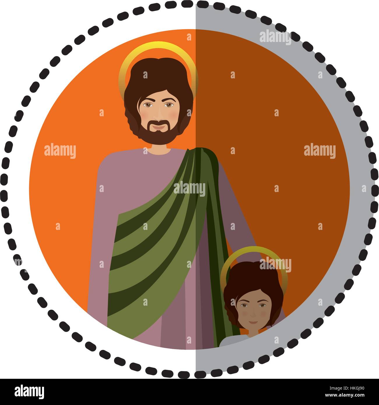 Holy joseph christianity icon vector illustration graphic design Stock ...