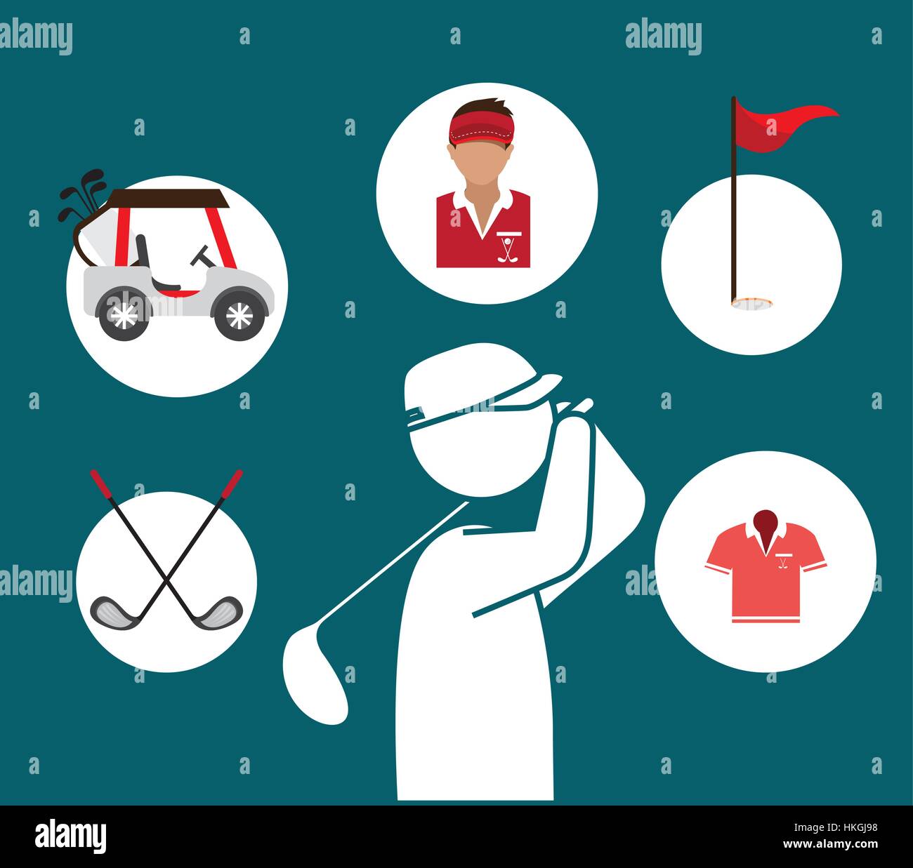 golf club golfer avatar vector illustration design Stock Vector Image ...