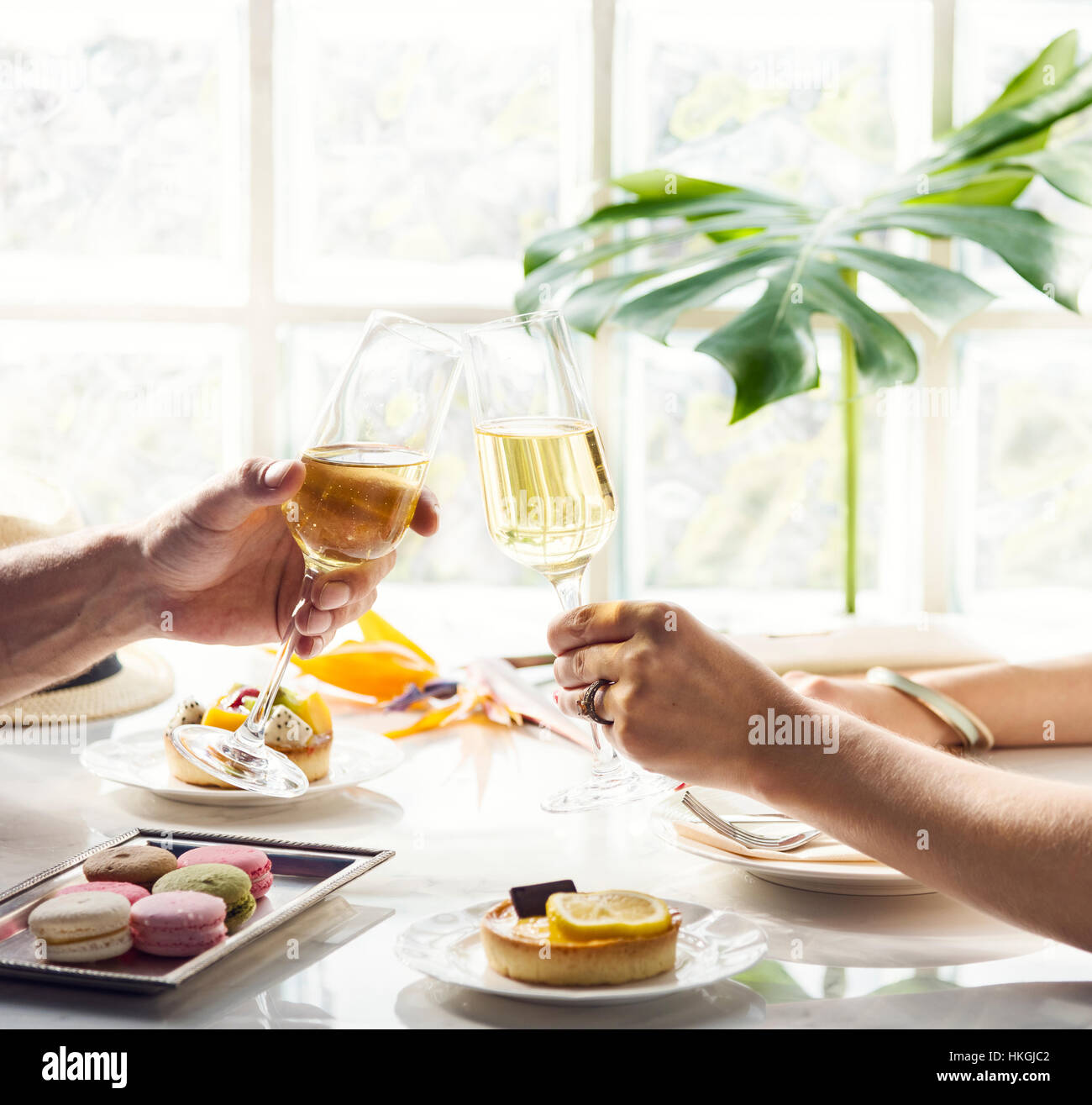 Toast Cheers Alcohol Beverage Celebration Party Concept Stock Photo - Alamy