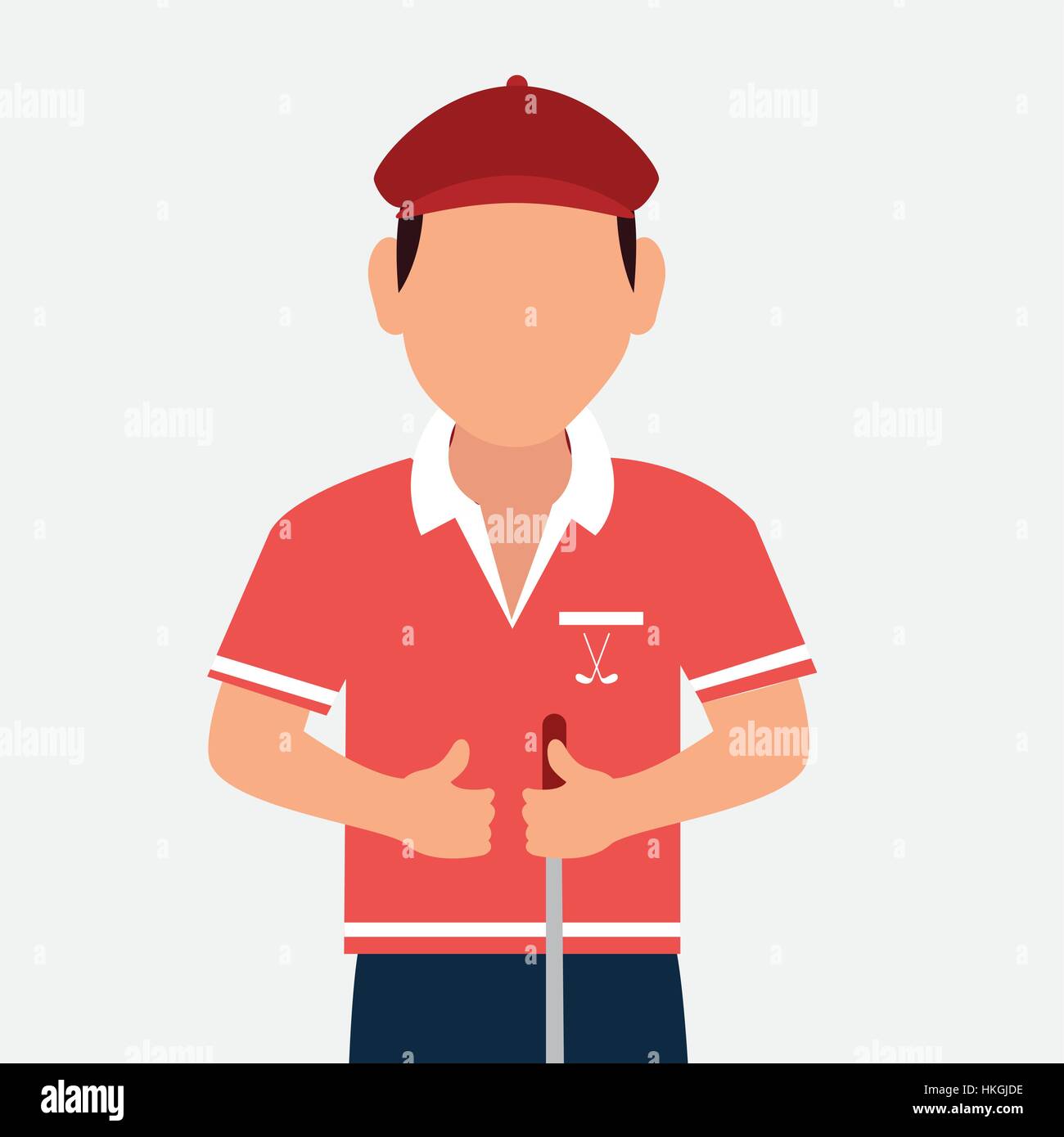 golf club golfer avatar vector illustration design Stock Vector Image ...