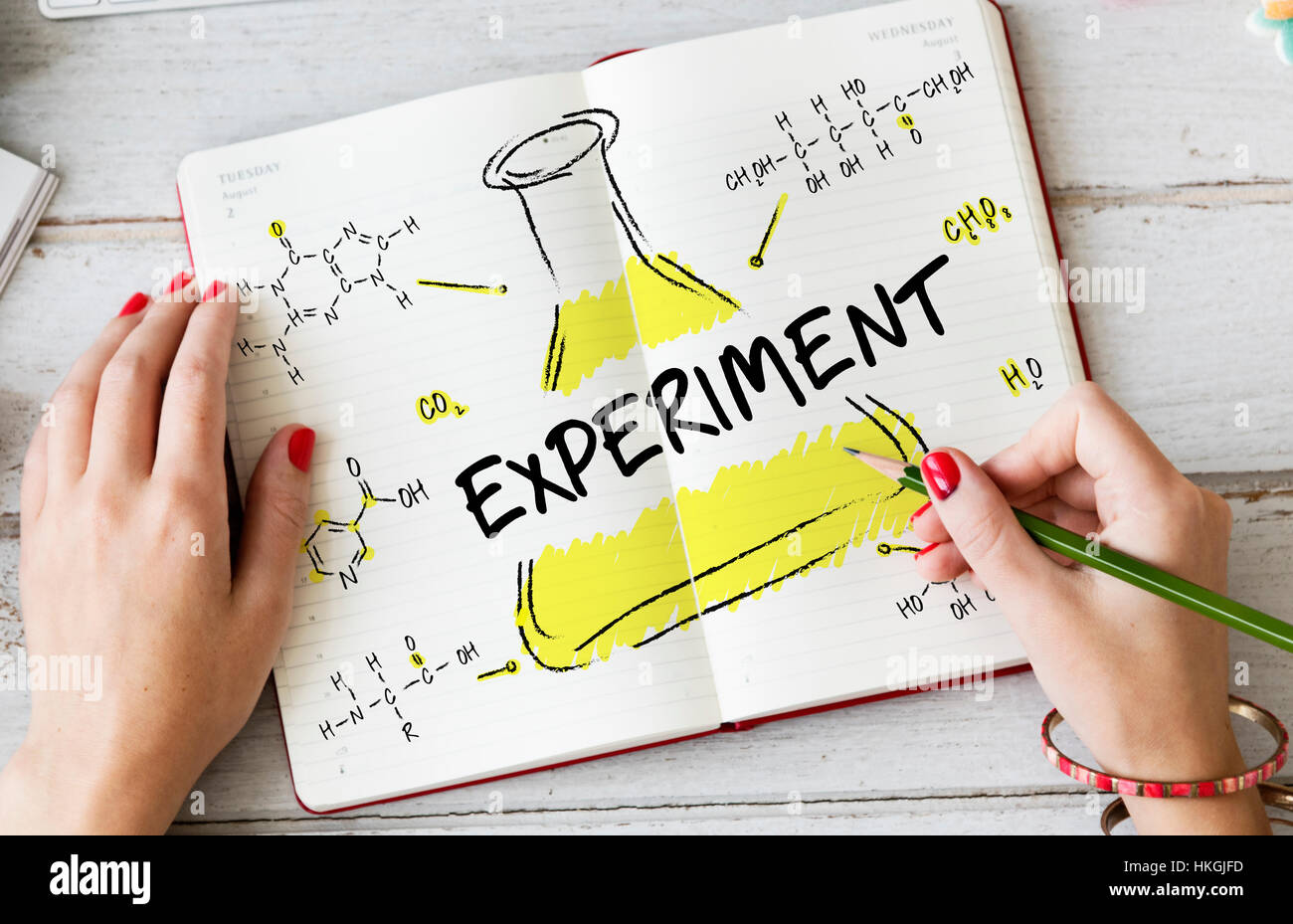 Science Experiment Laboratory Formula Chemical Concept Stock Photo - Alamy