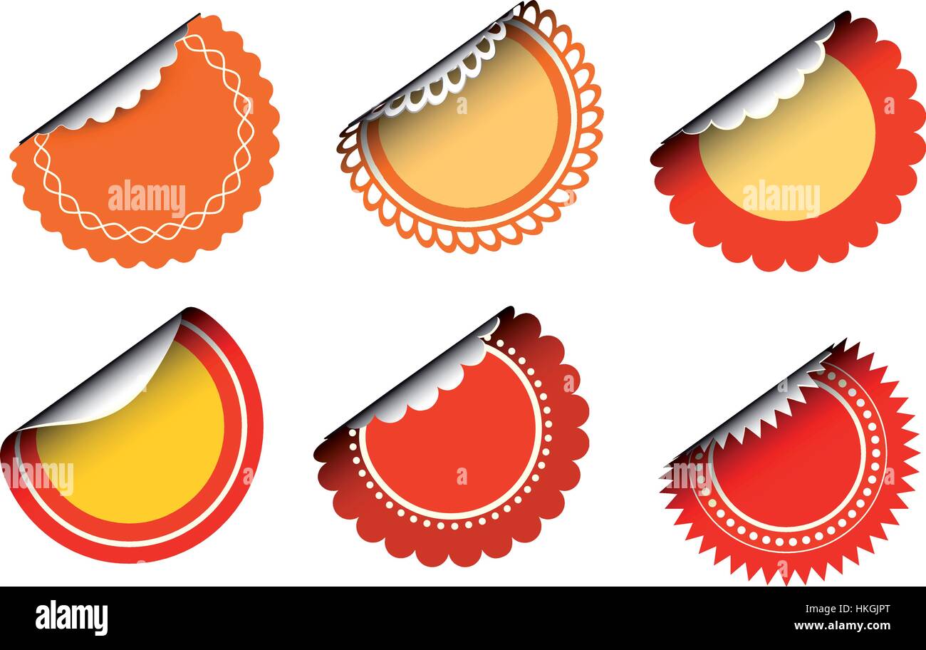 Collection of round vintage labels Stock Vector Image & Art - Alamy