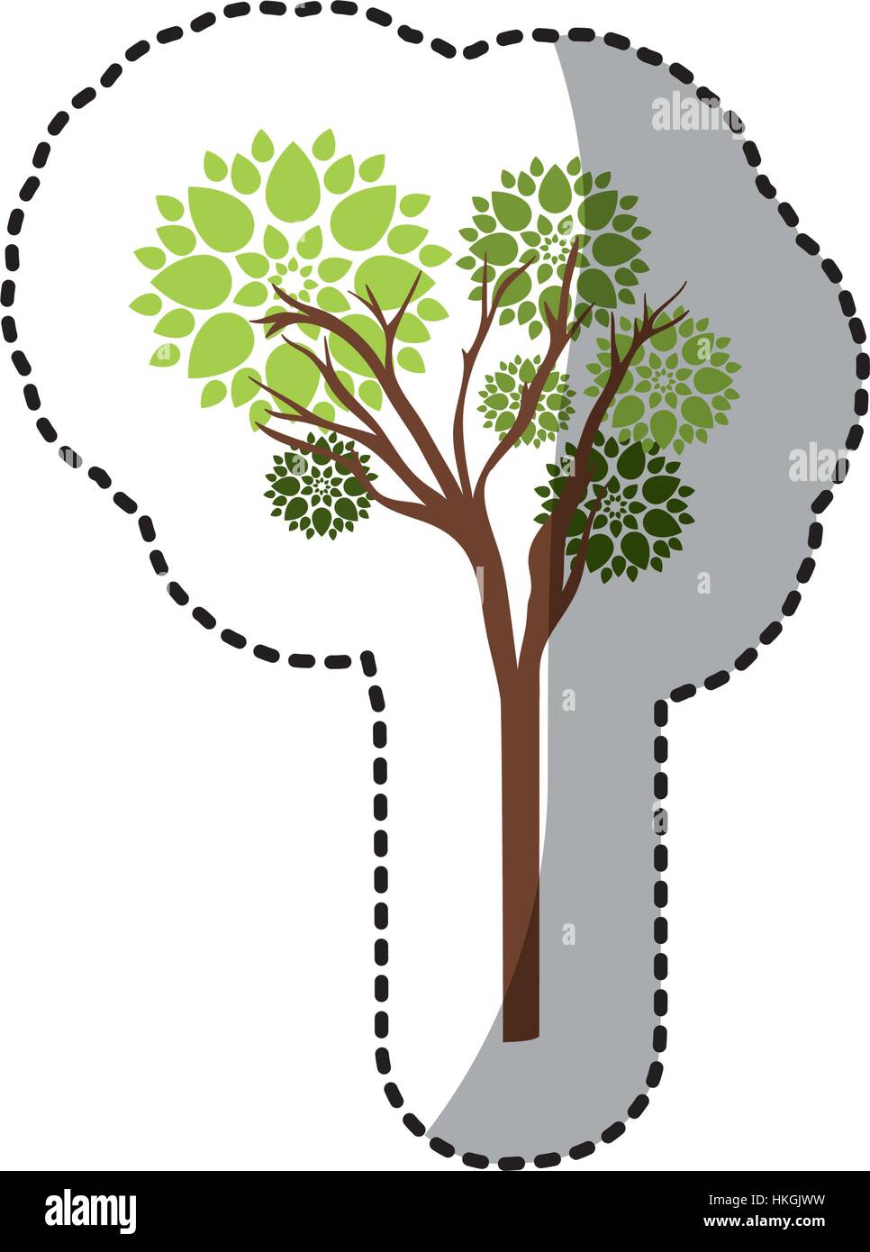 Tree natural ecology icon vector illustration graphic design Stock ...