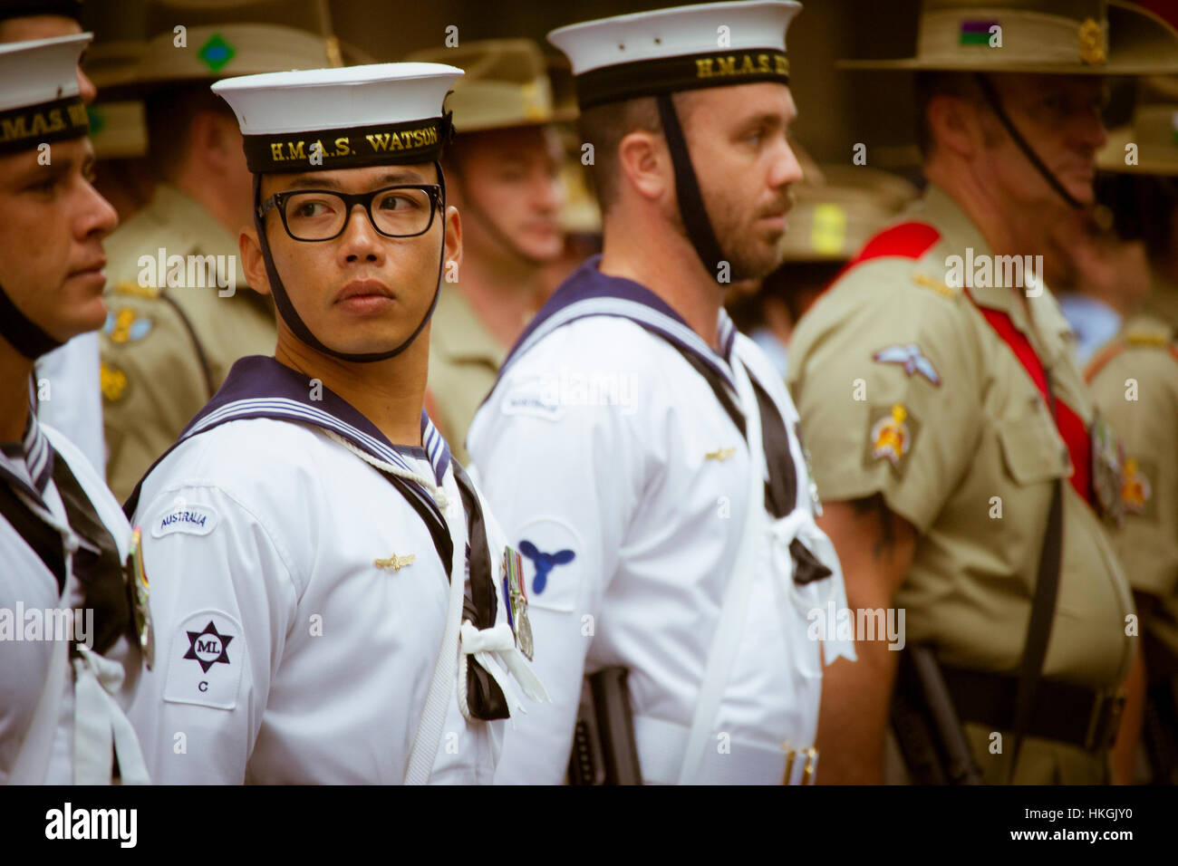 Navy Parade in Sydney Stock Photo - Alamy