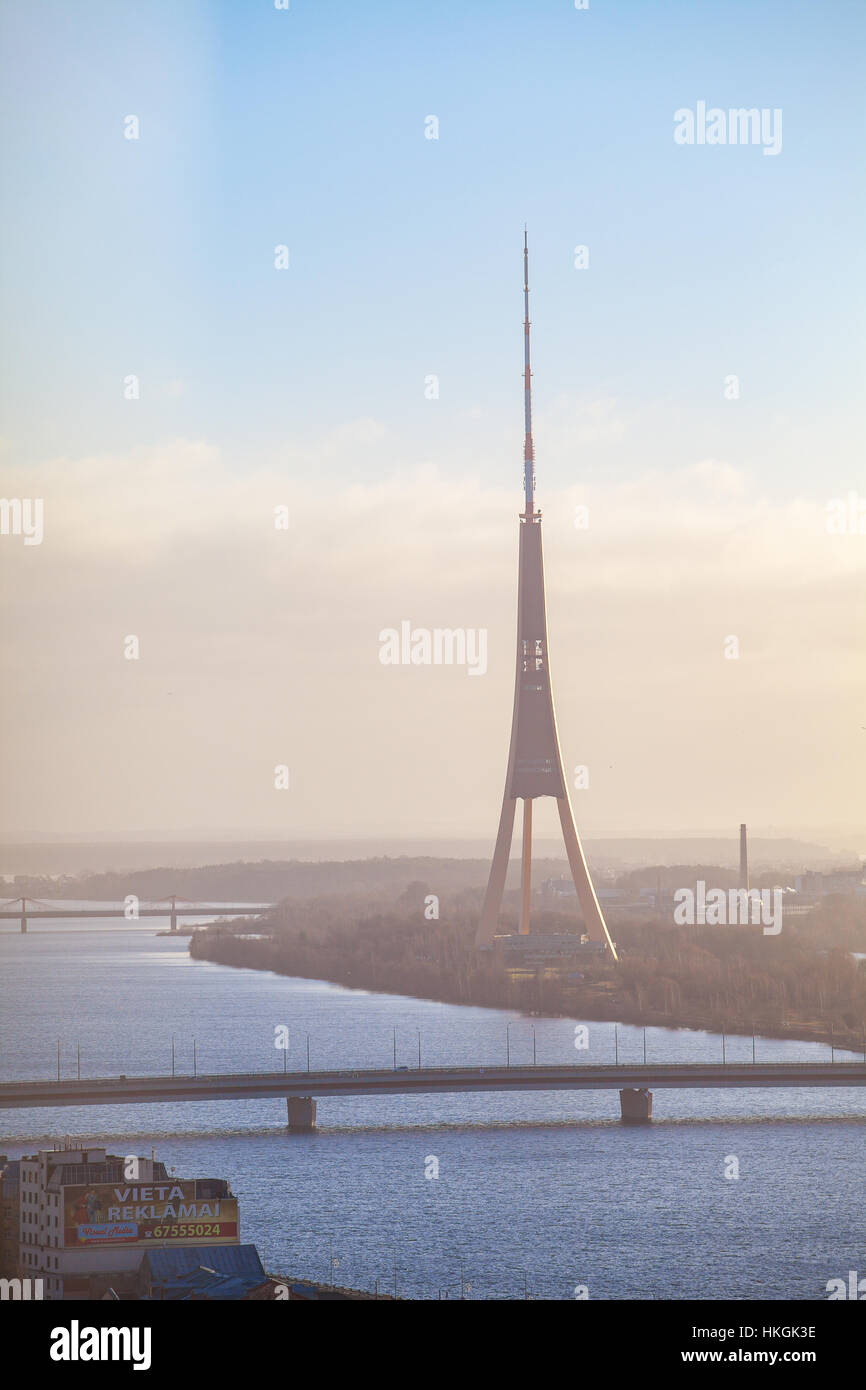 The Riga Radio and TV Tower in Riga, Latvia - the tallest object in the ...