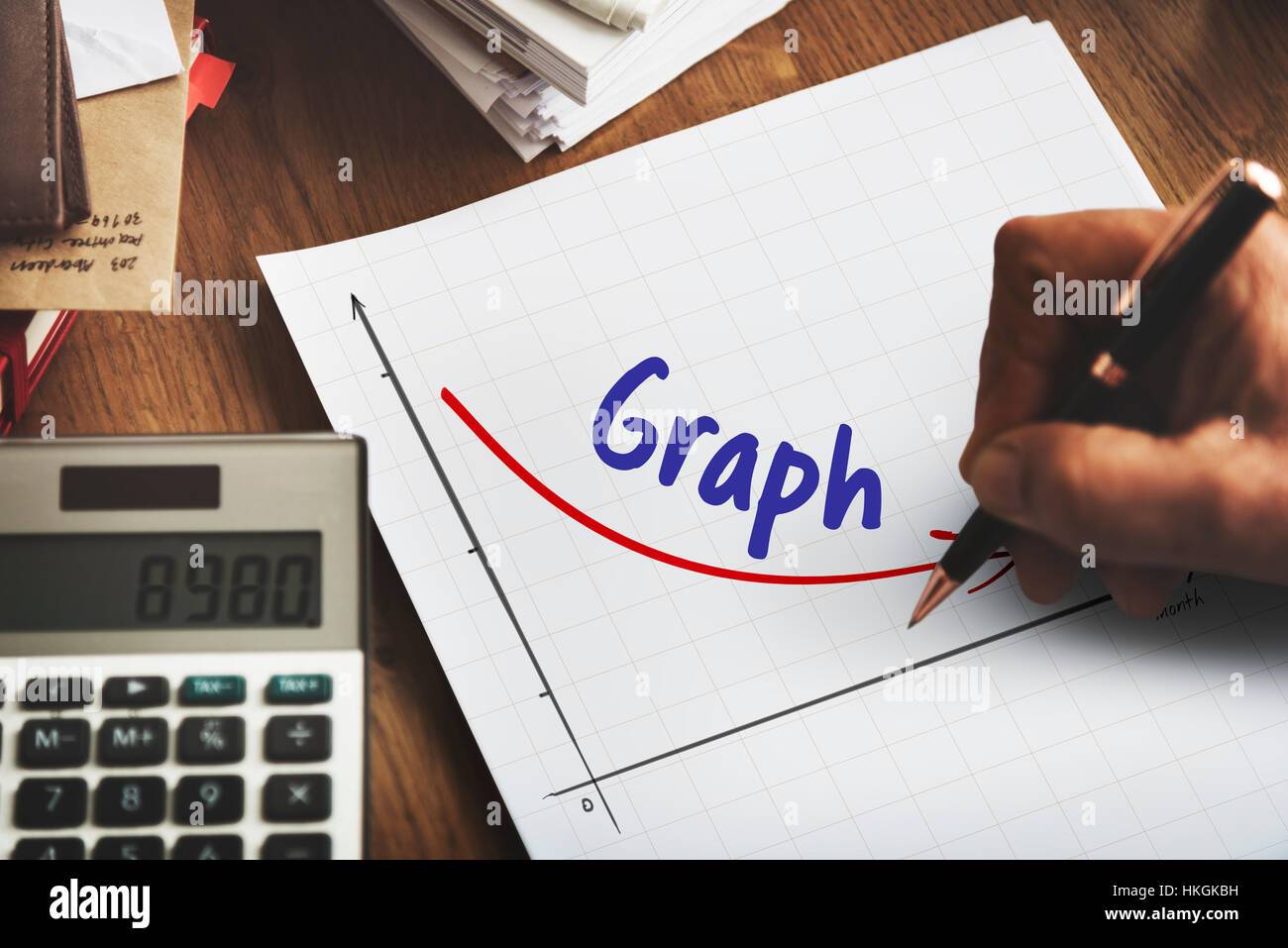 Recession Financial Risk Failure Decrease Concept Stock Photo - Alamy