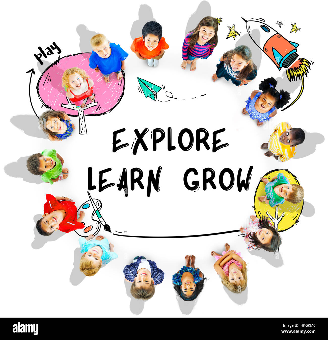 Early years children circle hi-res stock photography and images - Alamy