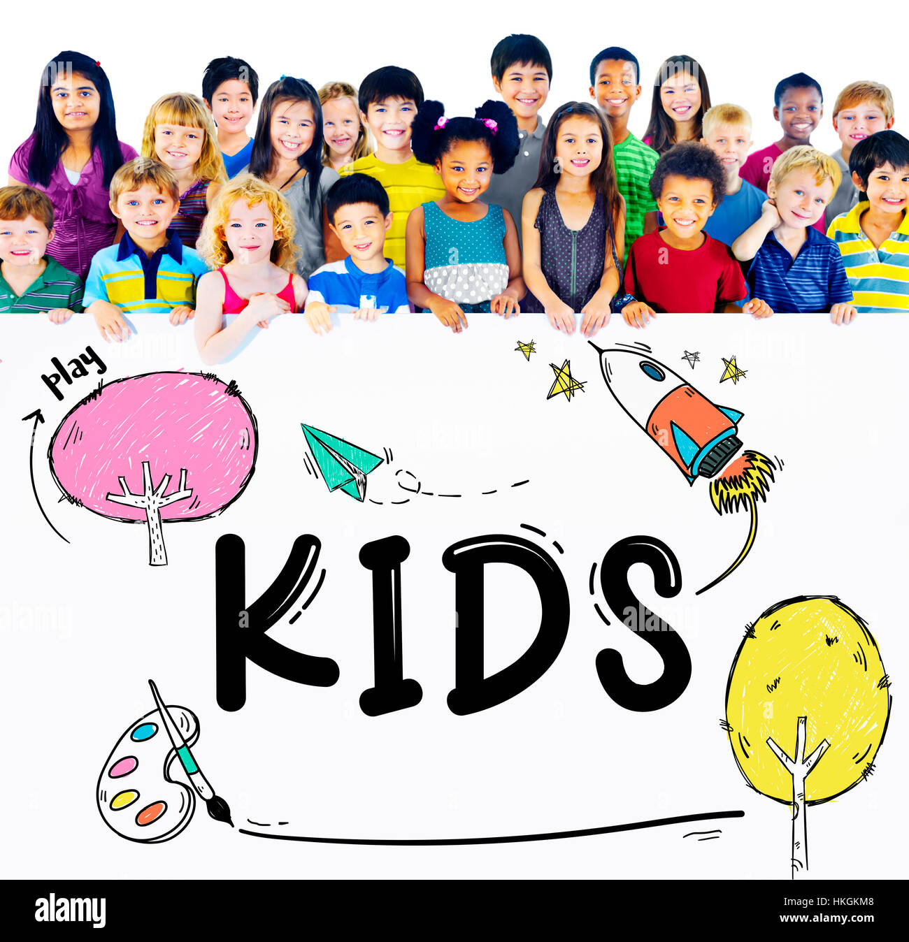 Kids Children Childhood Imagination Concept Stock Photo - Alamy