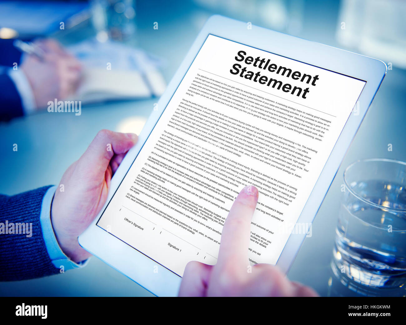 Settlement statement insurance concept hi-res stock photography and ...