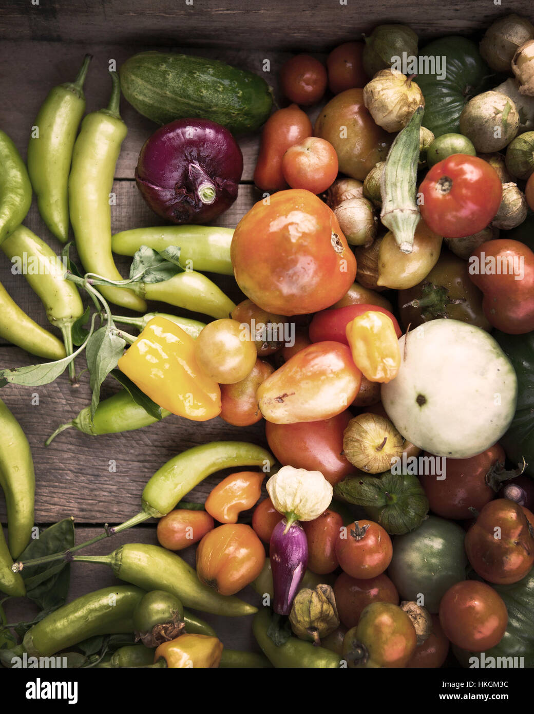 A bin of organic vegetables Stock Photo - Alamy