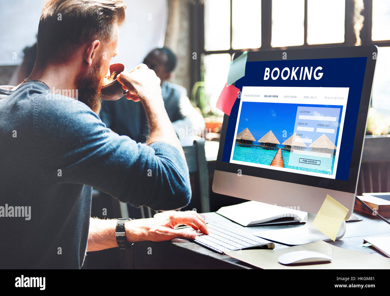 Hotel Booking Reservation Travel Reception Concept Stock Photo - Alamy