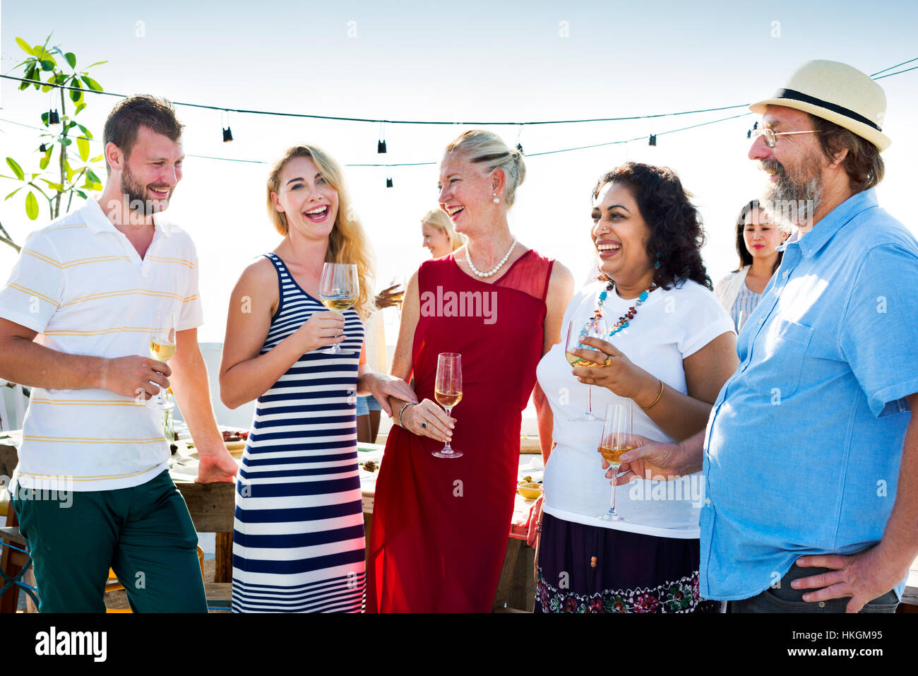 Group Of People Party Concept Stock Photo - Alamy