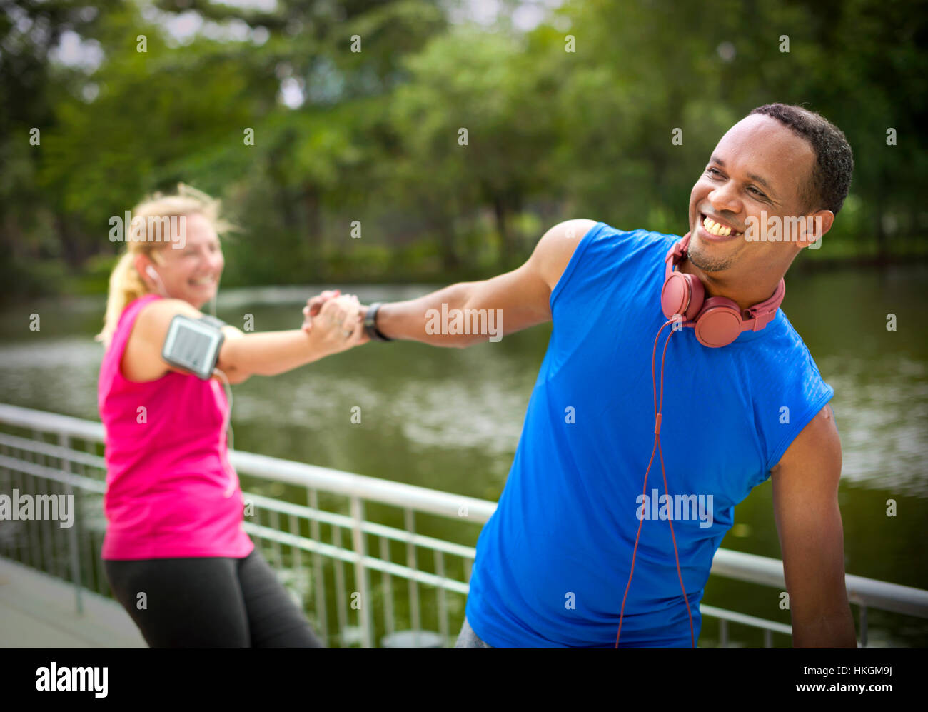 Couple Exercise Happiness Healthy Lifestyle Concept Stock Photo - Alamy