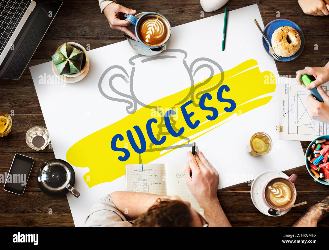 SUccess Award Trophy Graphic Concept Stock Photo - Alamy