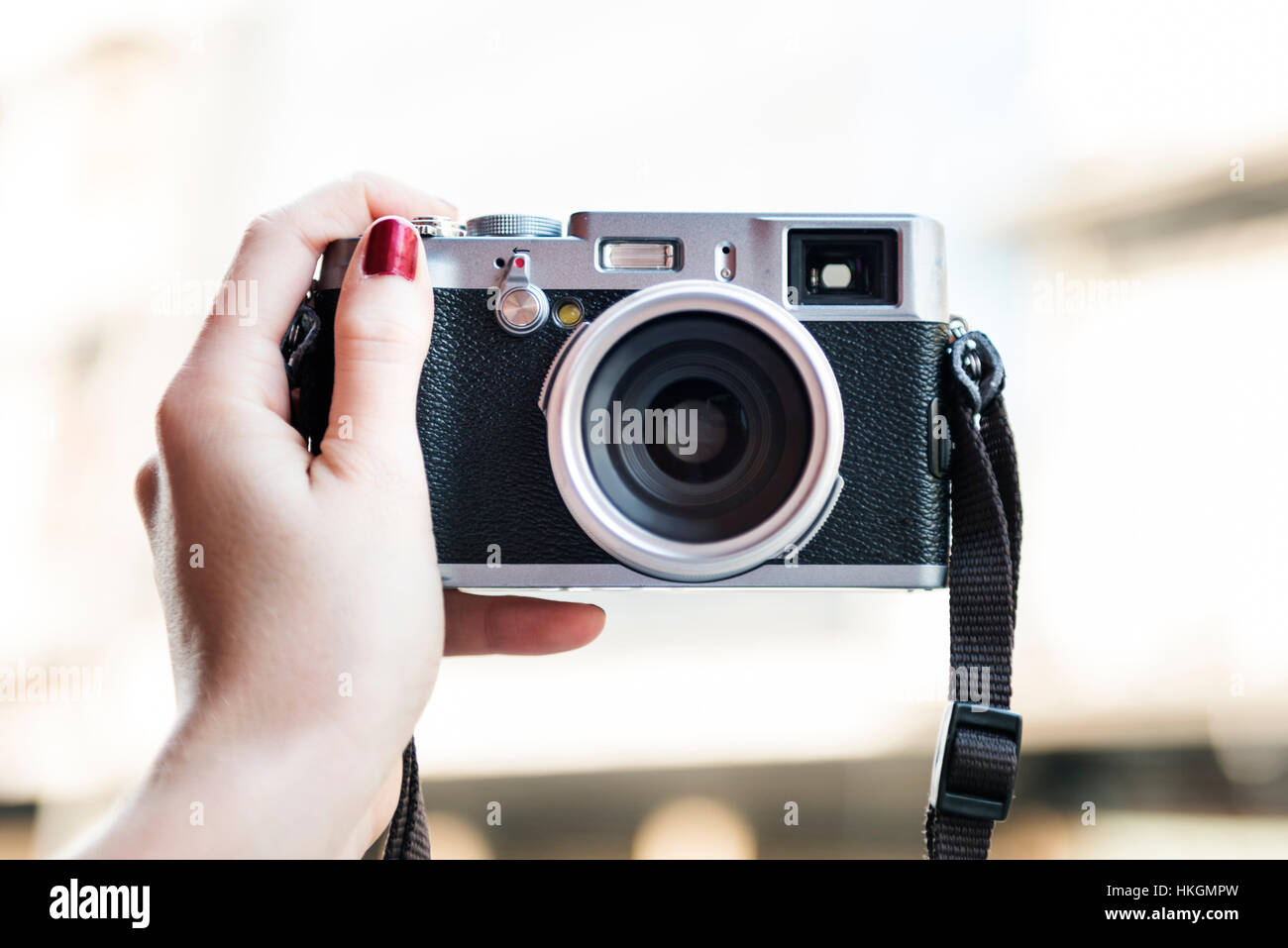 Hand Holding Carrying Camera Photograph Memory Concept Stock Photo - Alamy