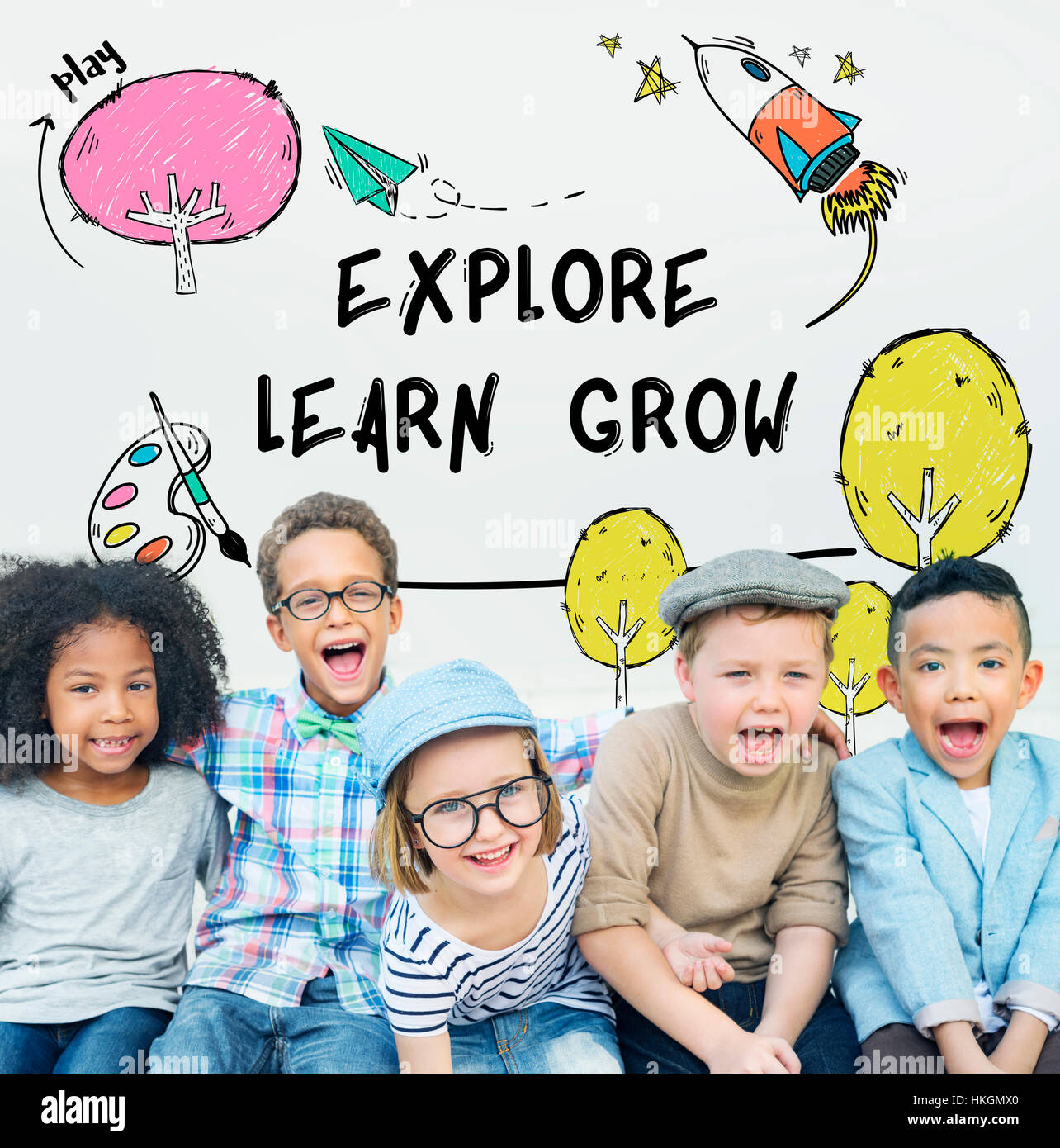 Children Imagination Learning Icon Concept Stock Photo - Alamy