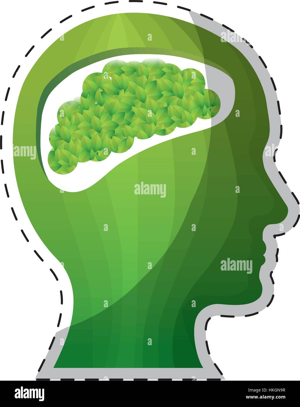 head silhouette profile thinking eco friendly related icons image ...