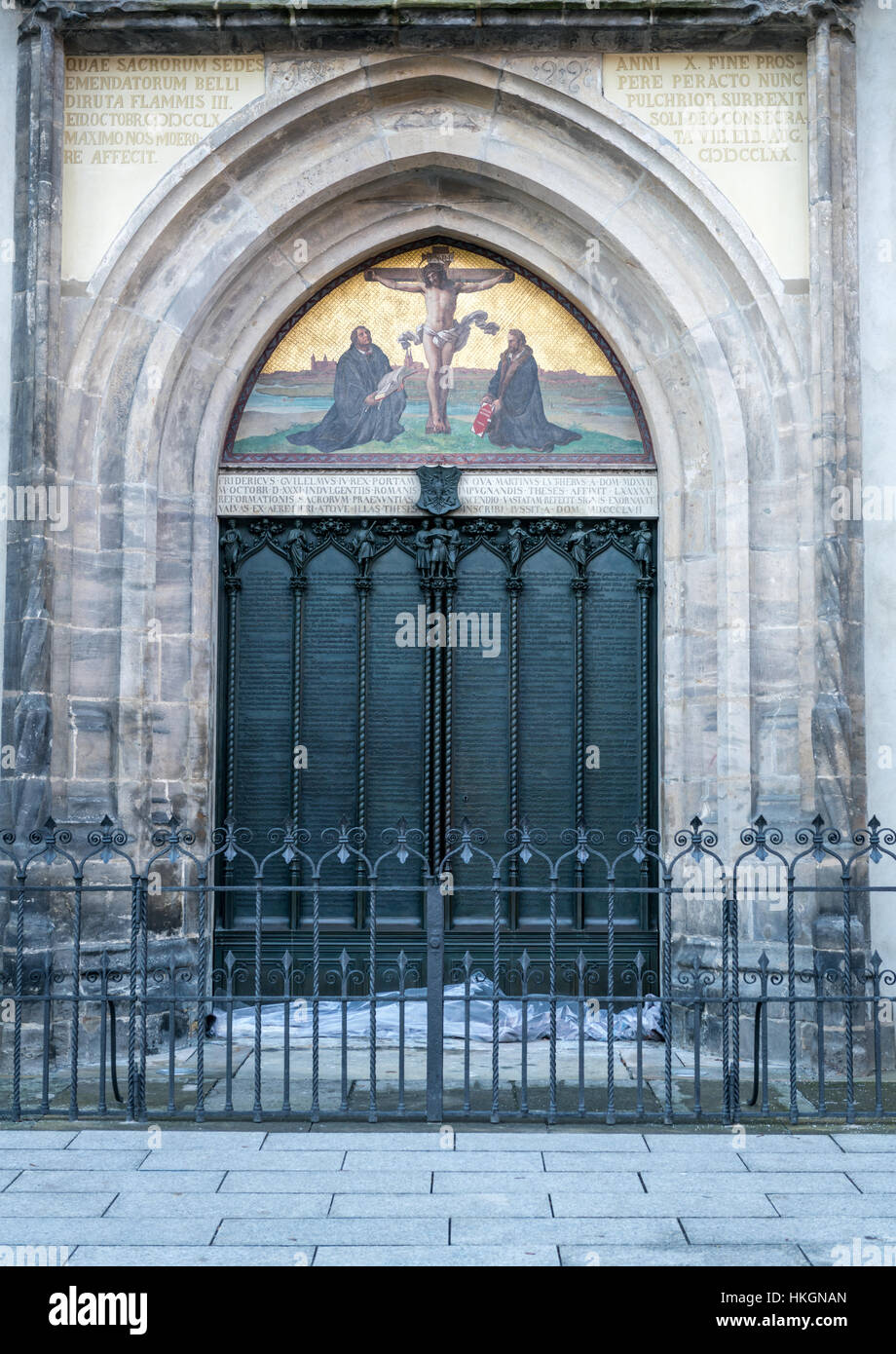 Wittenberg - The famous door at the All saint's church where Martin ...