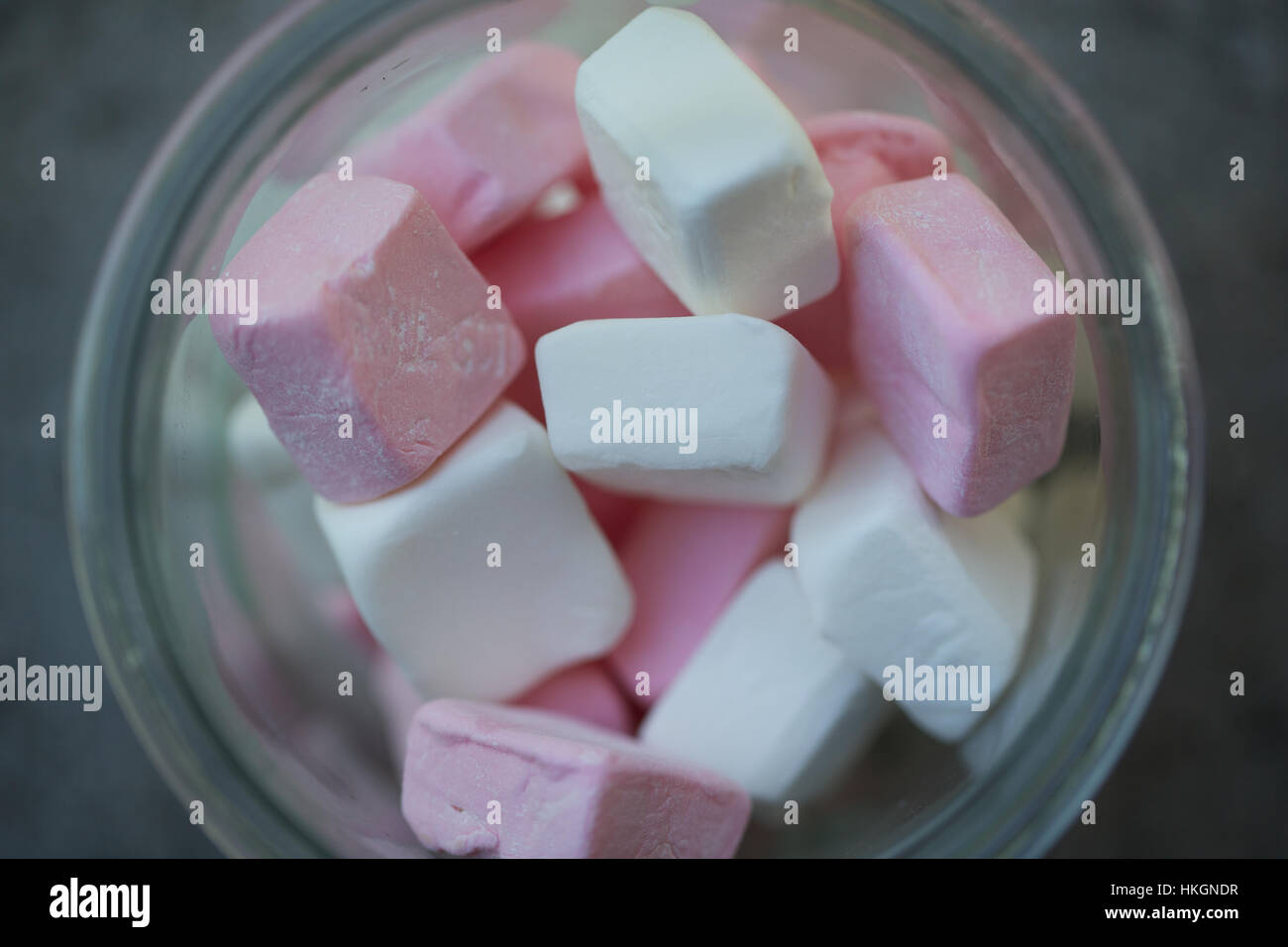 pink and white marshmallow. bowl, candy, sweet food, temptation Stock ...