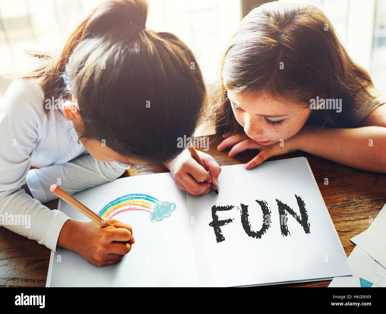 Kids Childhood Enjoy Fun Play Activity Concept Stock Photo - Alamy