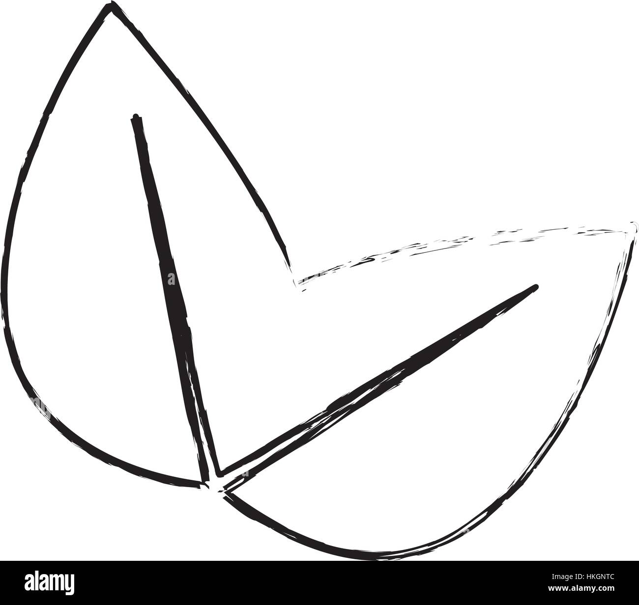 two leaves icon image vector illustration design Stock Vector Image ...