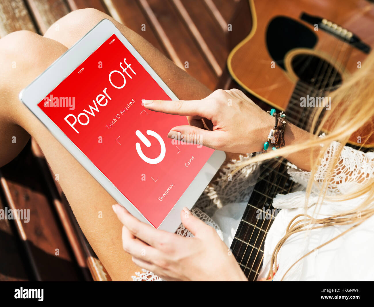 Power Off Touchscreen Display Concept Stock Photo - Alamy