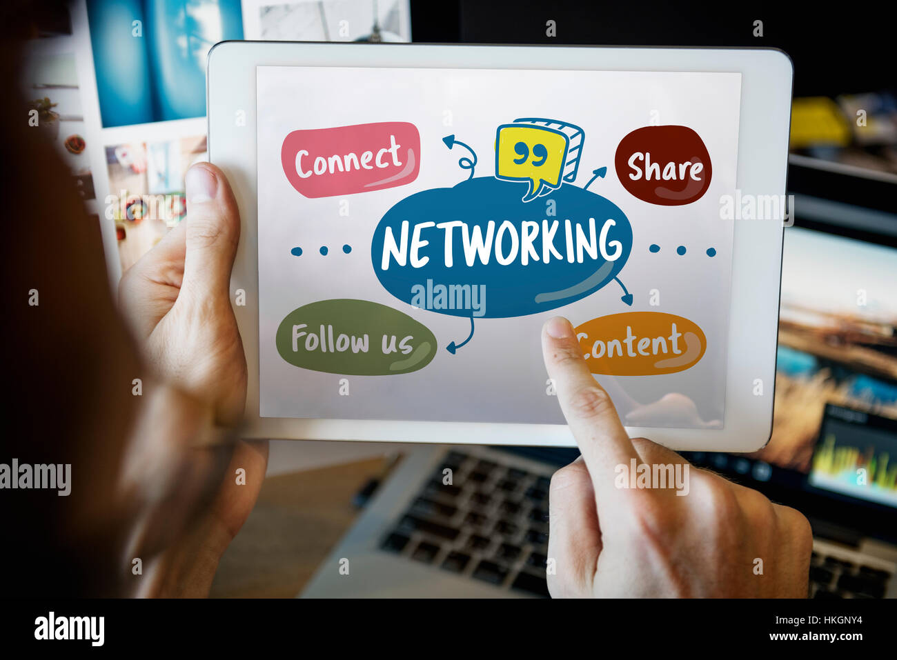 Internet Community Social Media Concept Stock Photo - Alamy