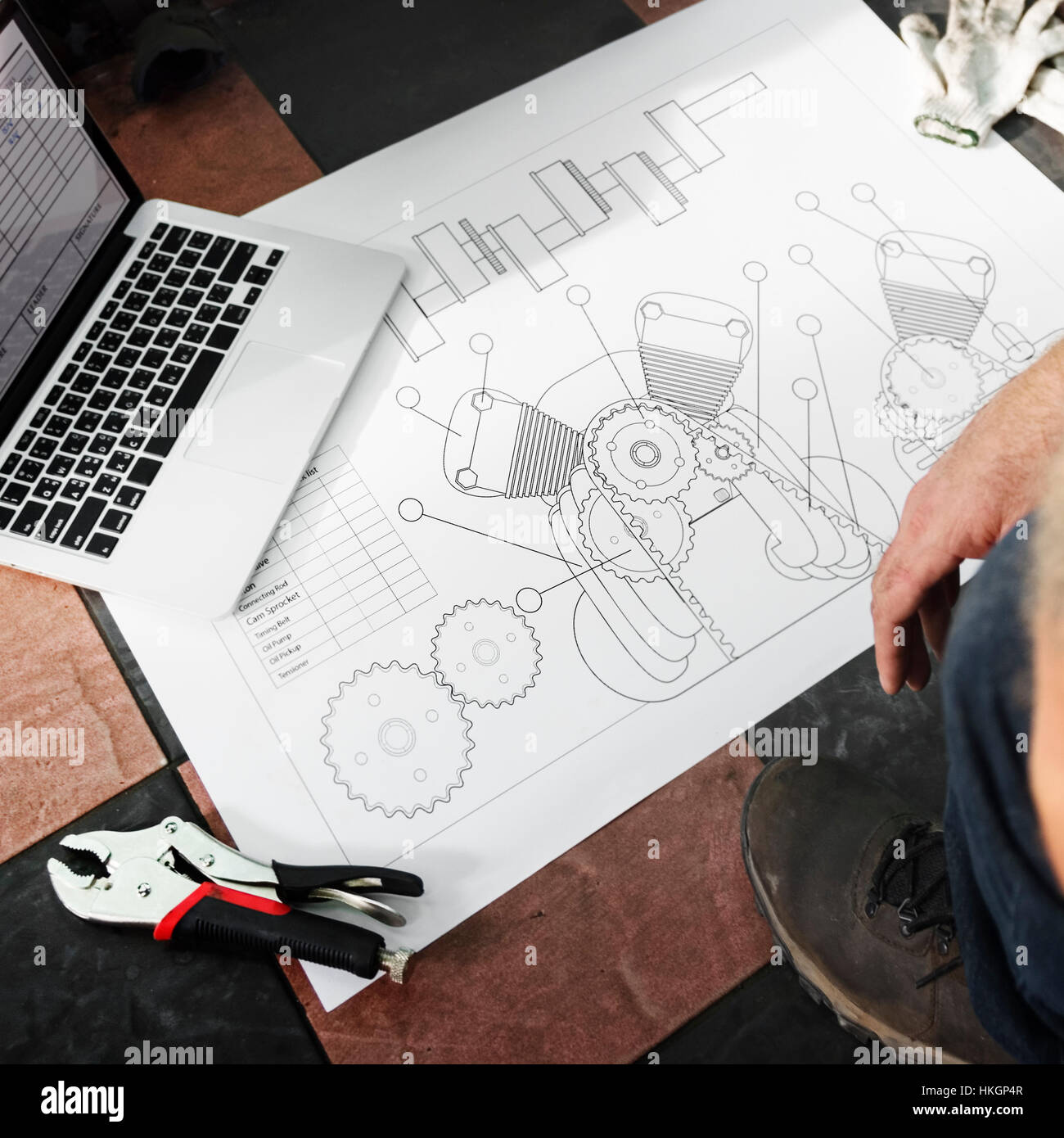 Construction Master Plan Draft Blueprint Concept Stock Photo - Alamy