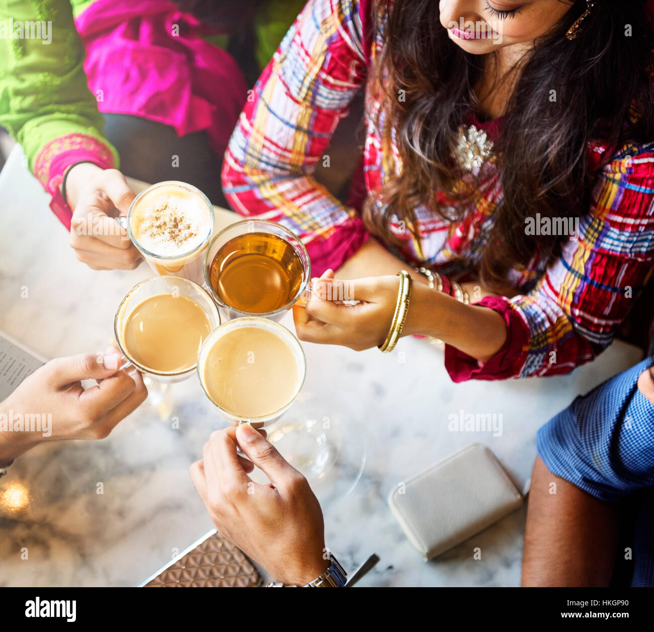 Coffee Shop Celebration Friendship Togetherness Cheers Concept Stock ...