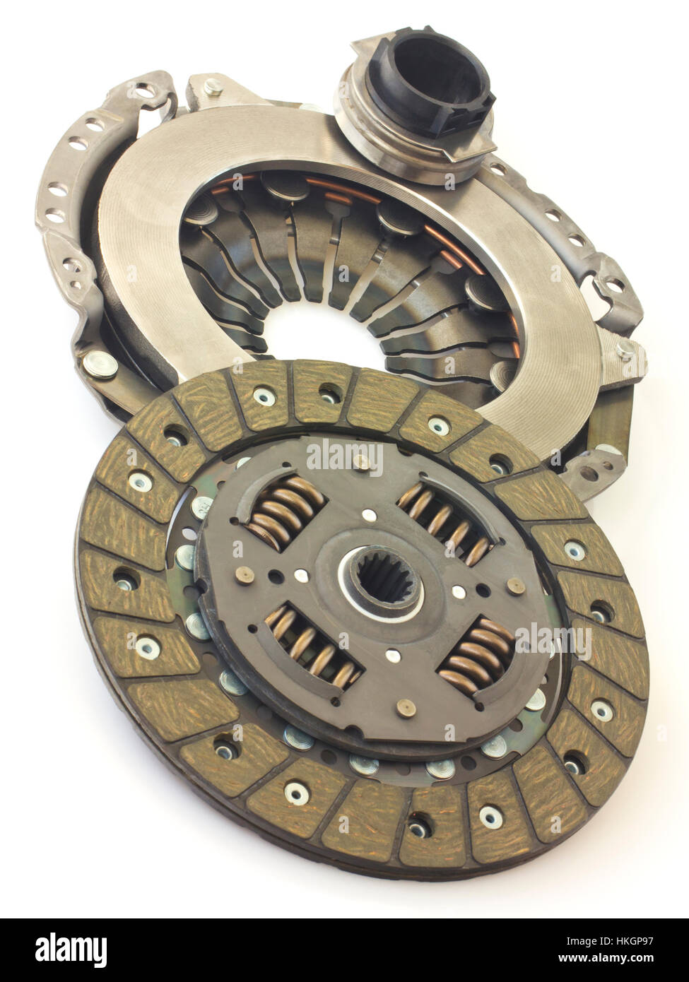 Car clutch on white background closeup Stock Photo - Alamy