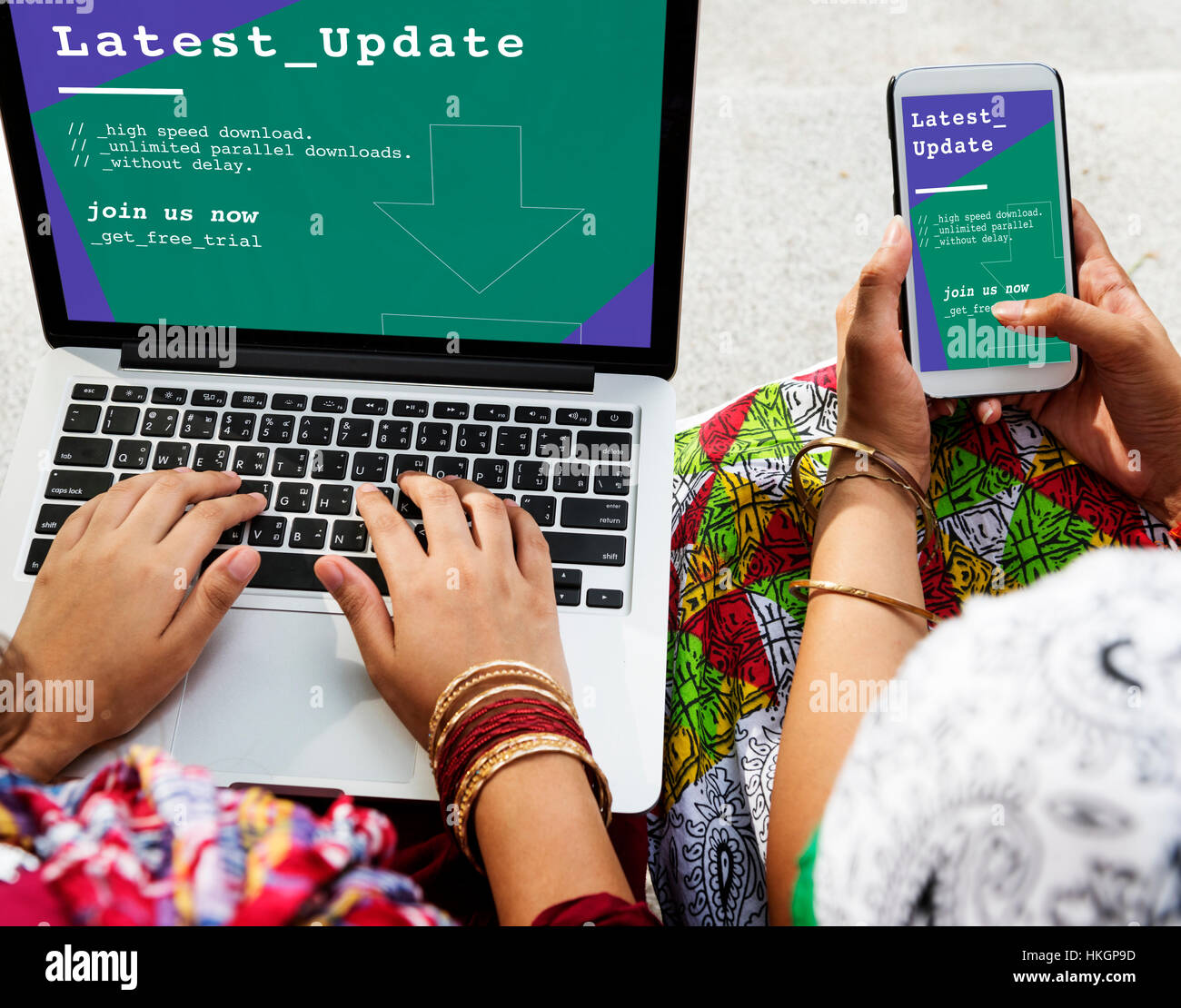 Fresh Update Modern Technology Concept Stock Photo - Alamy