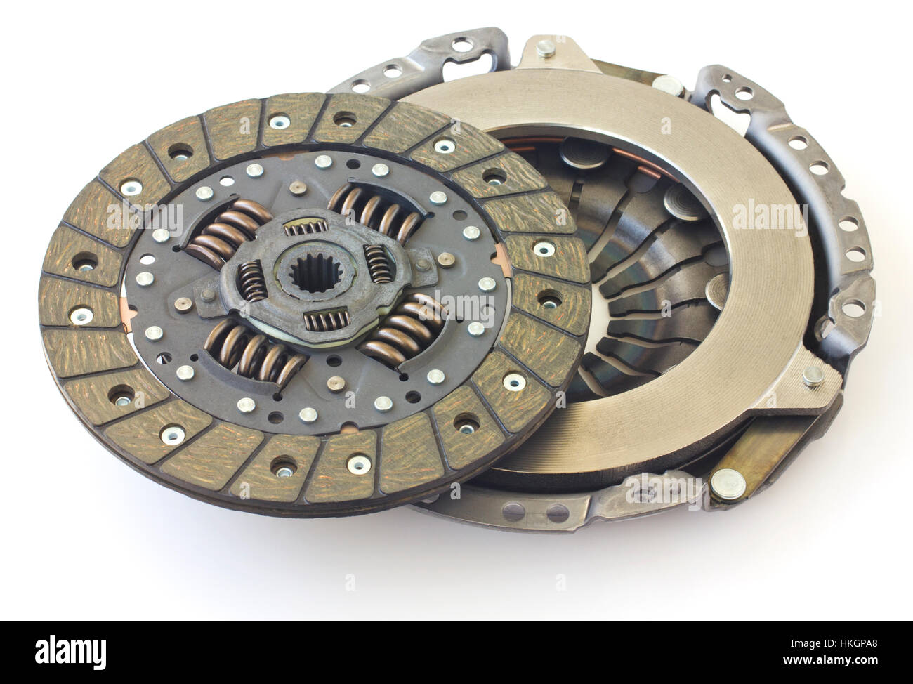Car clutch on white background closeup Stock Photo - Alamy