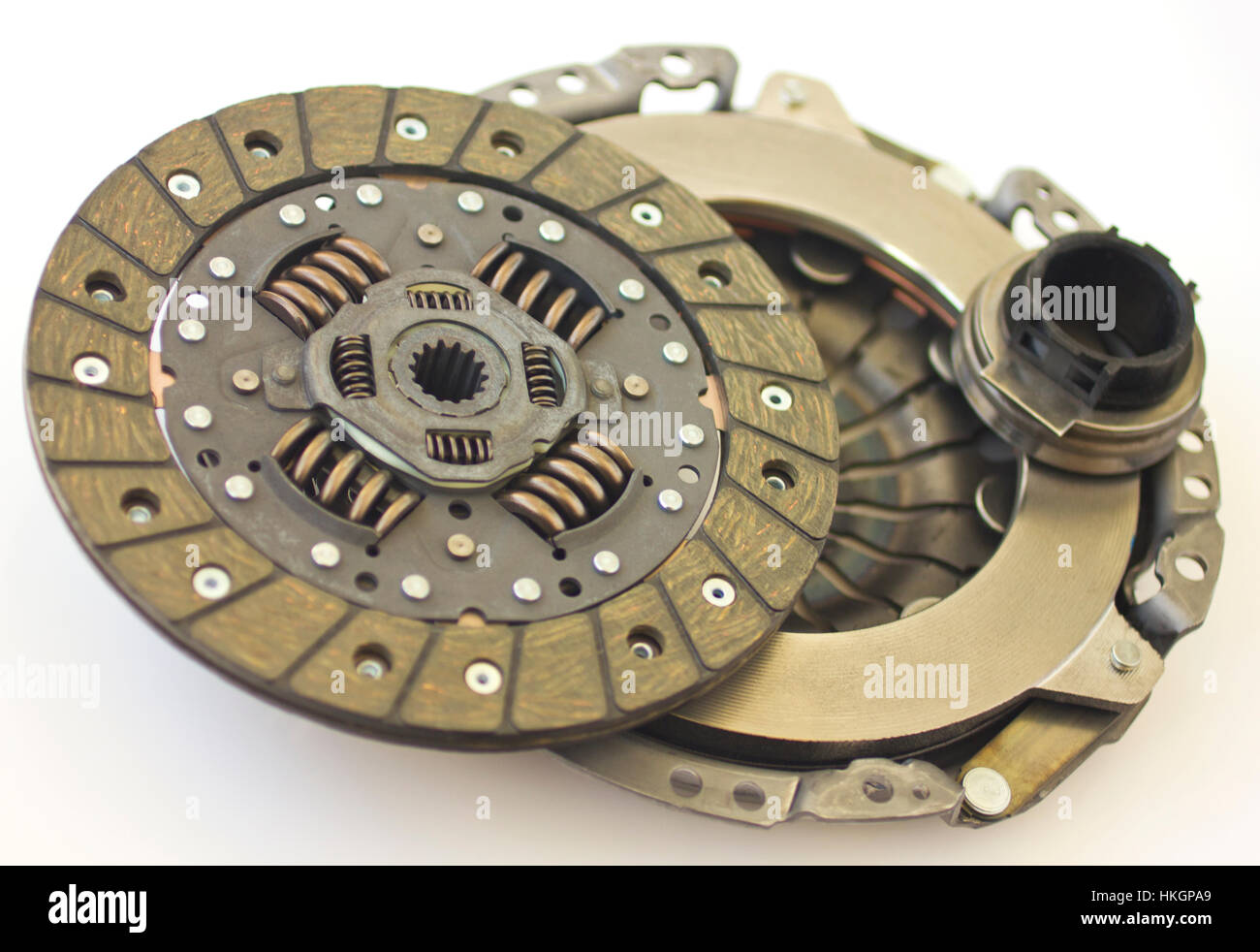 Car clutch on white background closeup Stock Photo - Alamy