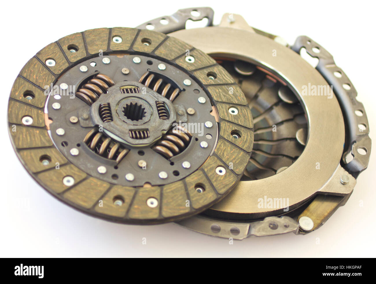 Car clutch on white background closeup Stock Photo - Alamy