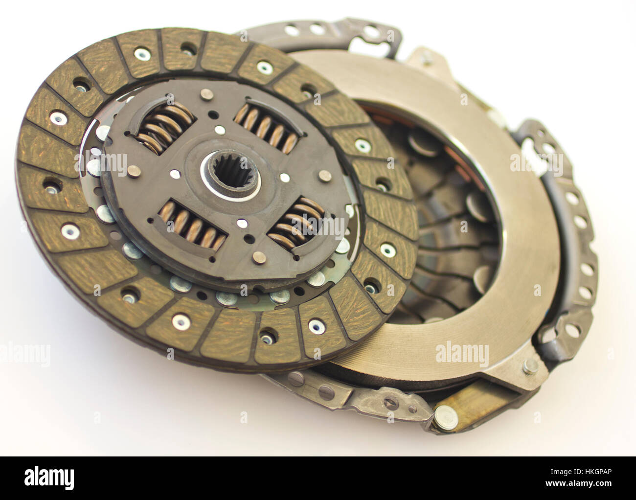 Car clutch on white background closeup Stock Photo - Alamy
