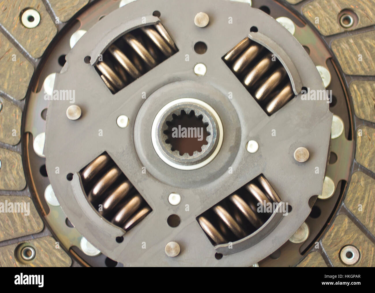 Car clutch on white background closeup Stock Photo - Alamy