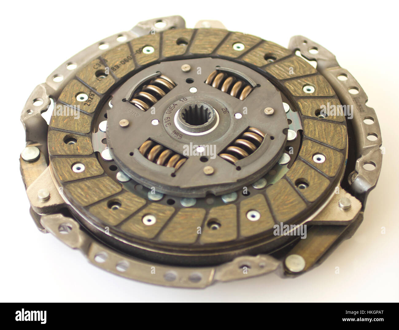 Car clutch on white background closeup Stock Photo - Alamy