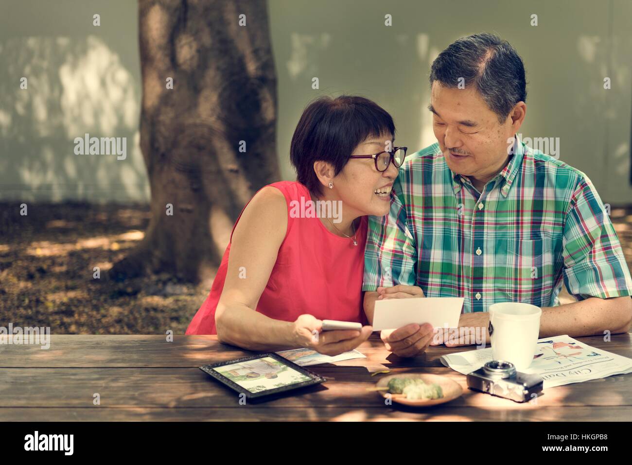 Senior Couple Leisure Outside Concept Stock Photo - Alamy