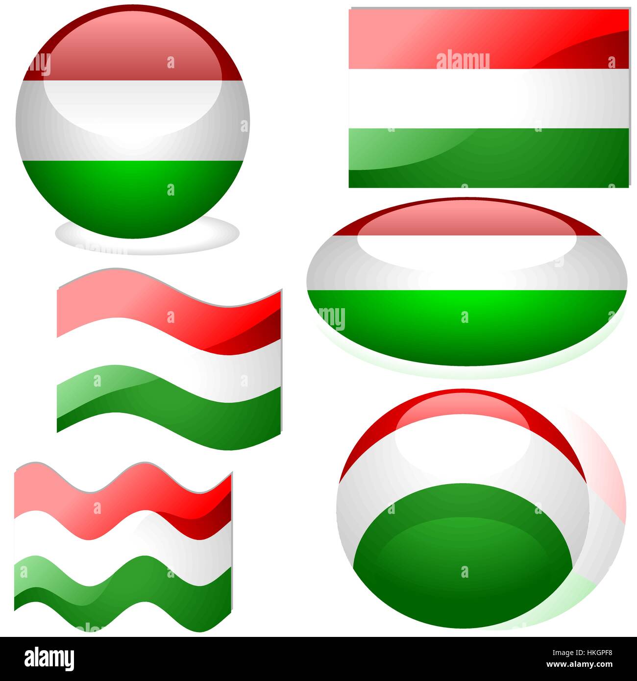 Hungary Flag Icons Stock Vector Image & Art - Alamy