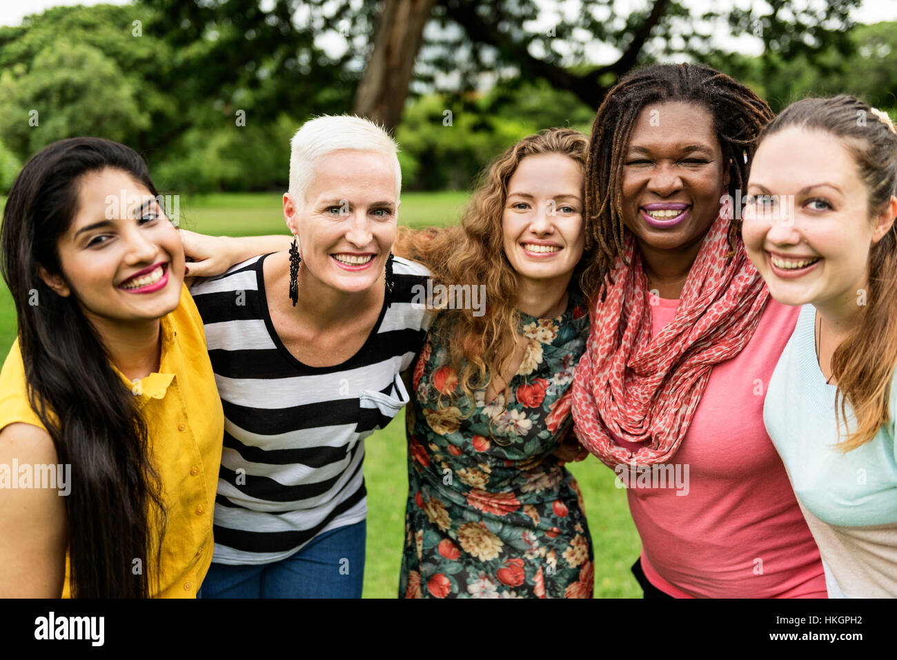 Group of Women Socialize Teamwork Happiness Concept Stock Photo - Alamy