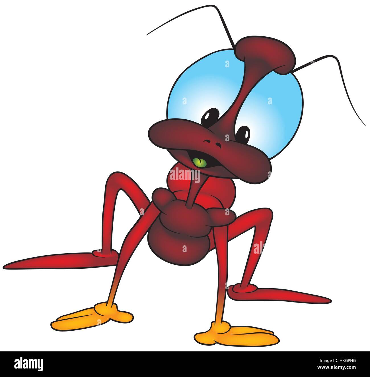 Red Long-legged Bug Stock Vector Image & Art - Alamy