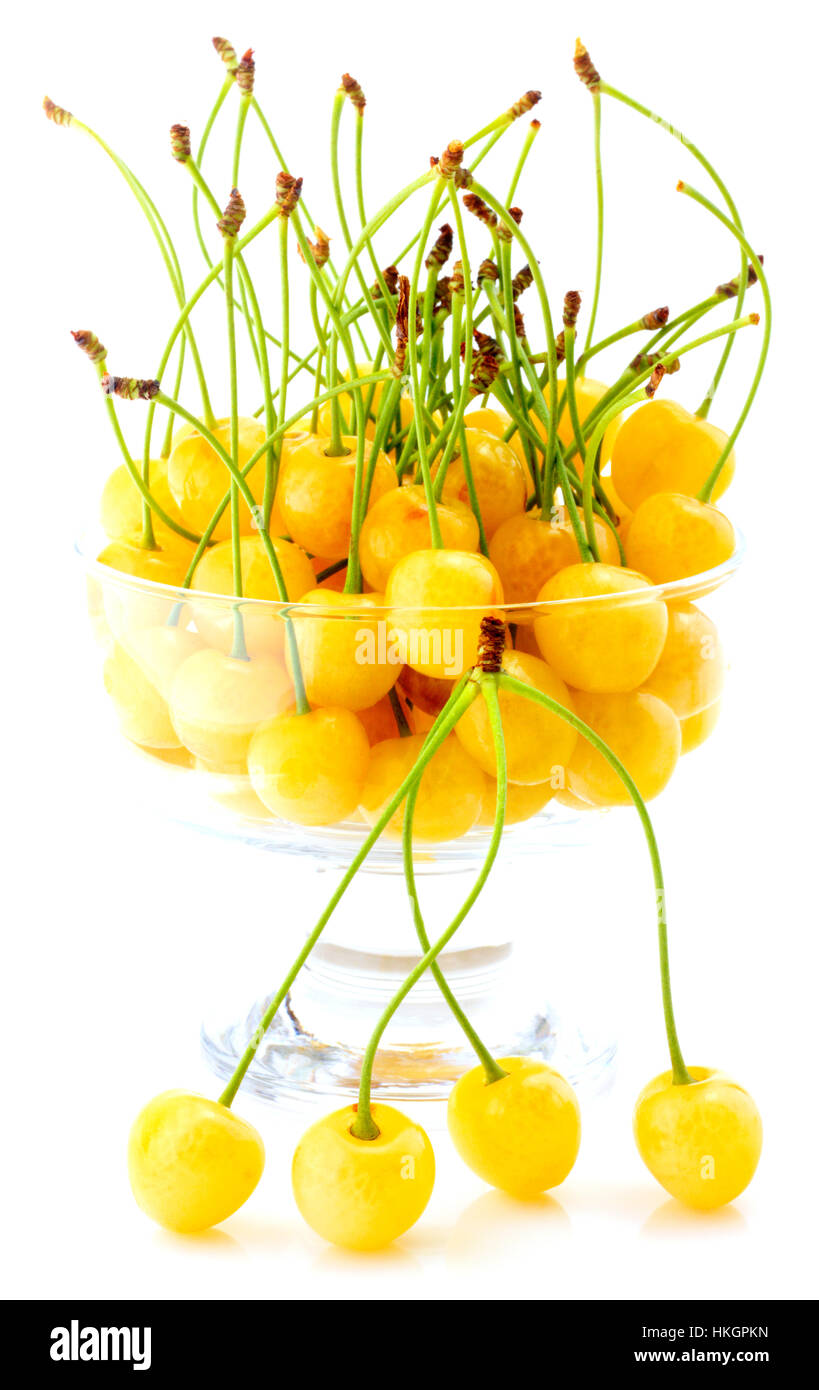 Bowl fresh ripe cherries Cut Out Stock Images & Pictures - Alamy