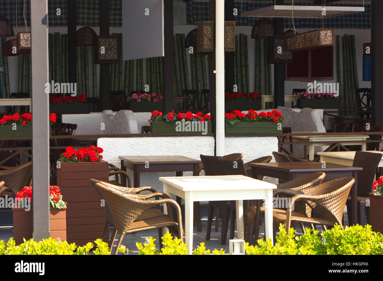 Beautiful decorated restaurant Stock Photo - Alamy