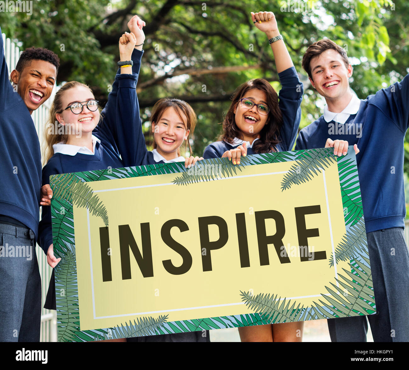 Inspire Positive Thinking Graphic Concept Stock Photo - Alamy