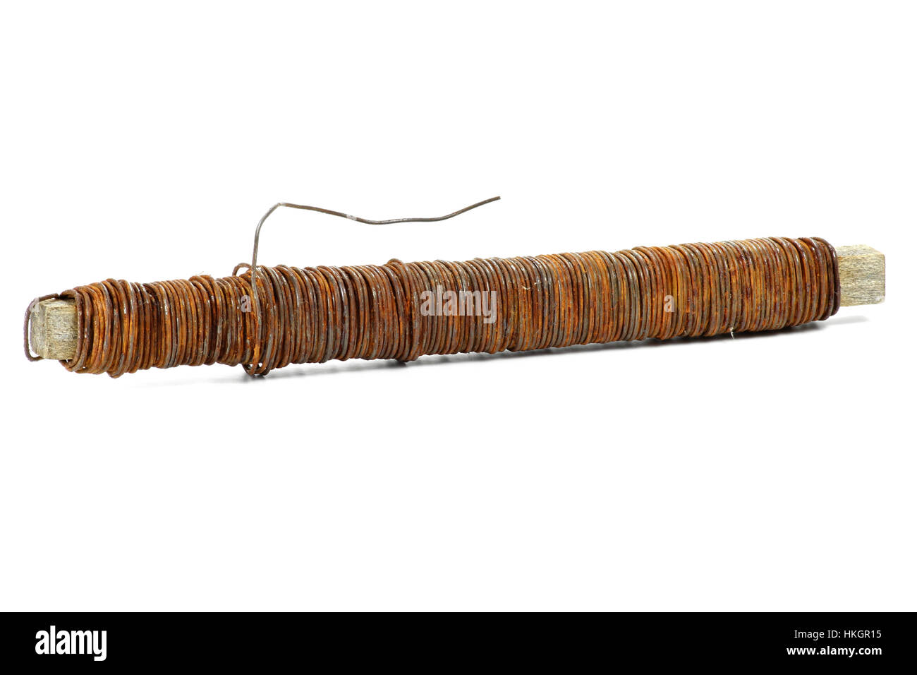 rusty binding wire isolated on white background Stock Photo - Alamy